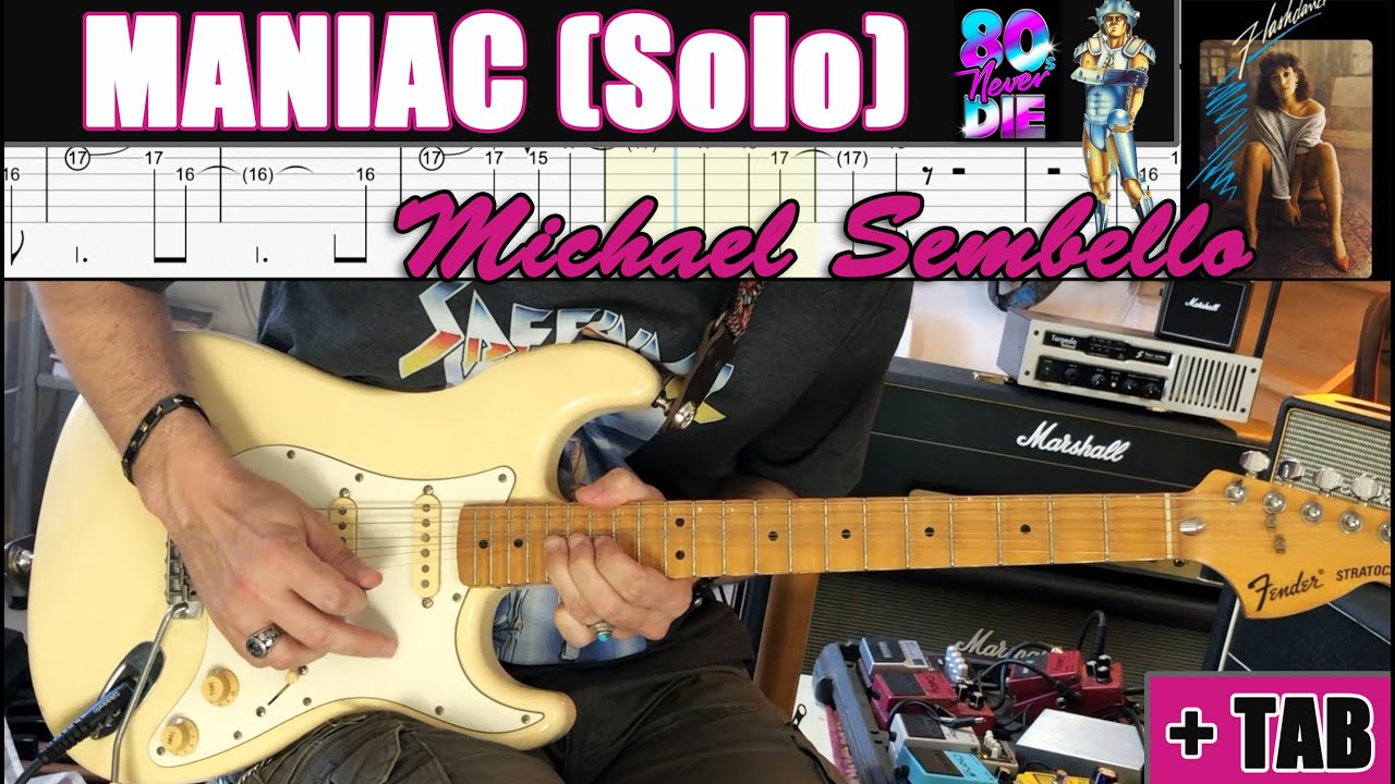 Maniac (Solo) - Michael Sembello (Cover + TAB) - 3 Speeds - YouTube