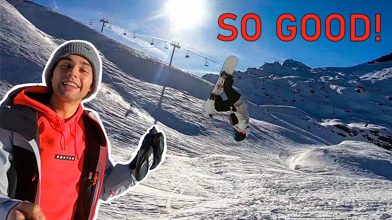 BLUEBIRD SNOWBOARDING DAY! MERRY CHRISTMAS From Avoriaz 1800 - YouTube
