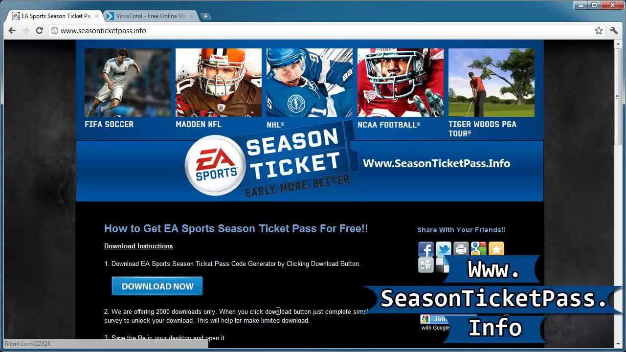 Get Free EA Sports Season Ticket - Xbox 360 And PS3 Tutorial - YouTube