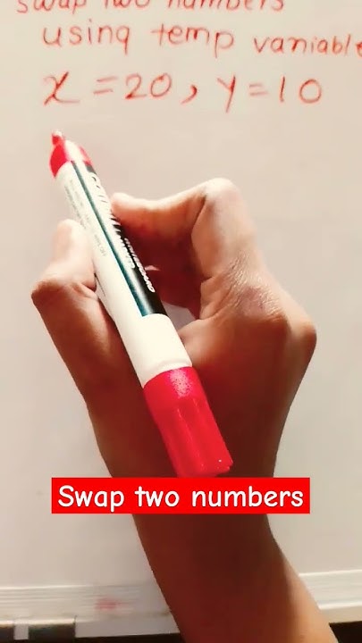 Swaping Of Two Number Using Temporary Variable Or Third Variable Coding Code Java Logic Youtube