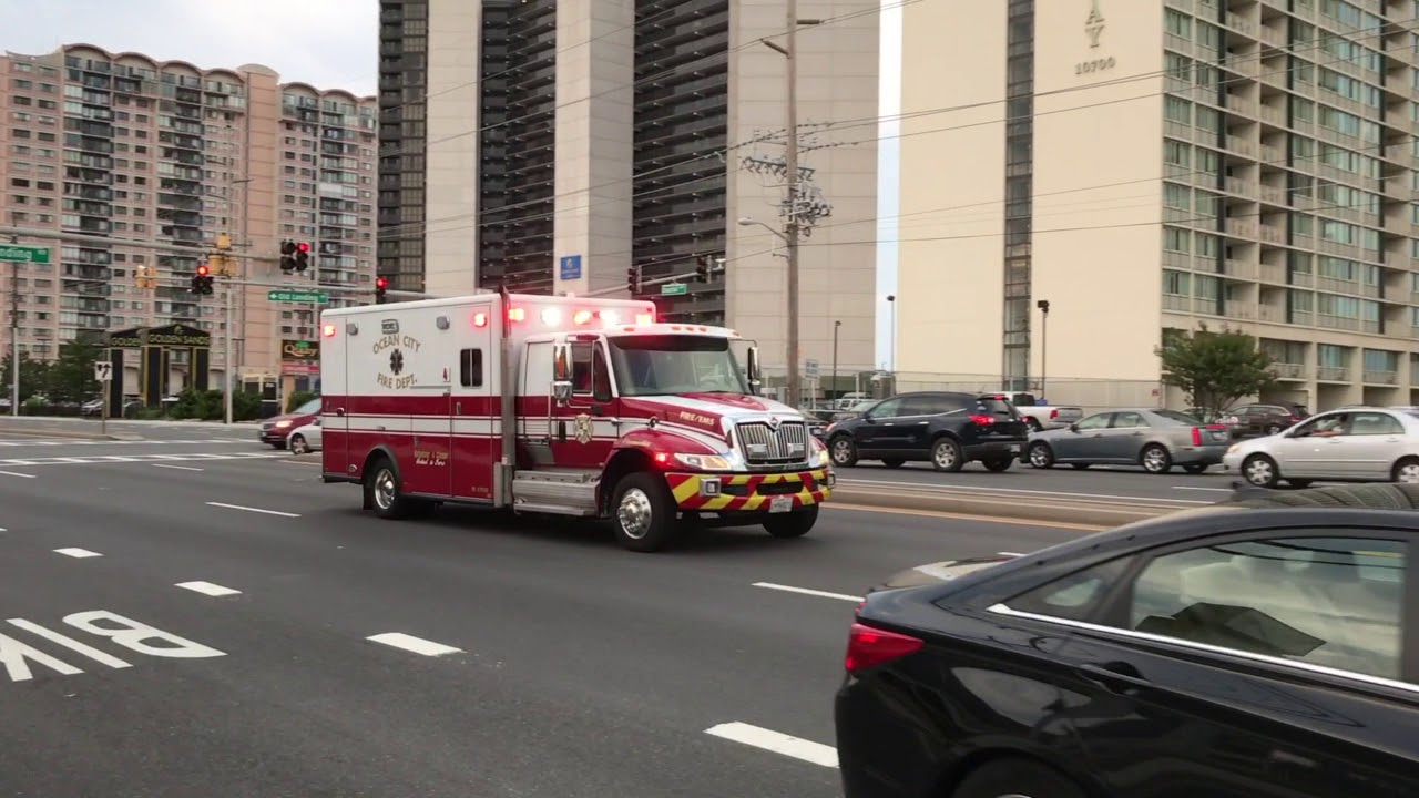 Ocean City, Maryland Fire Department, Ambulance Responding! - YouTube