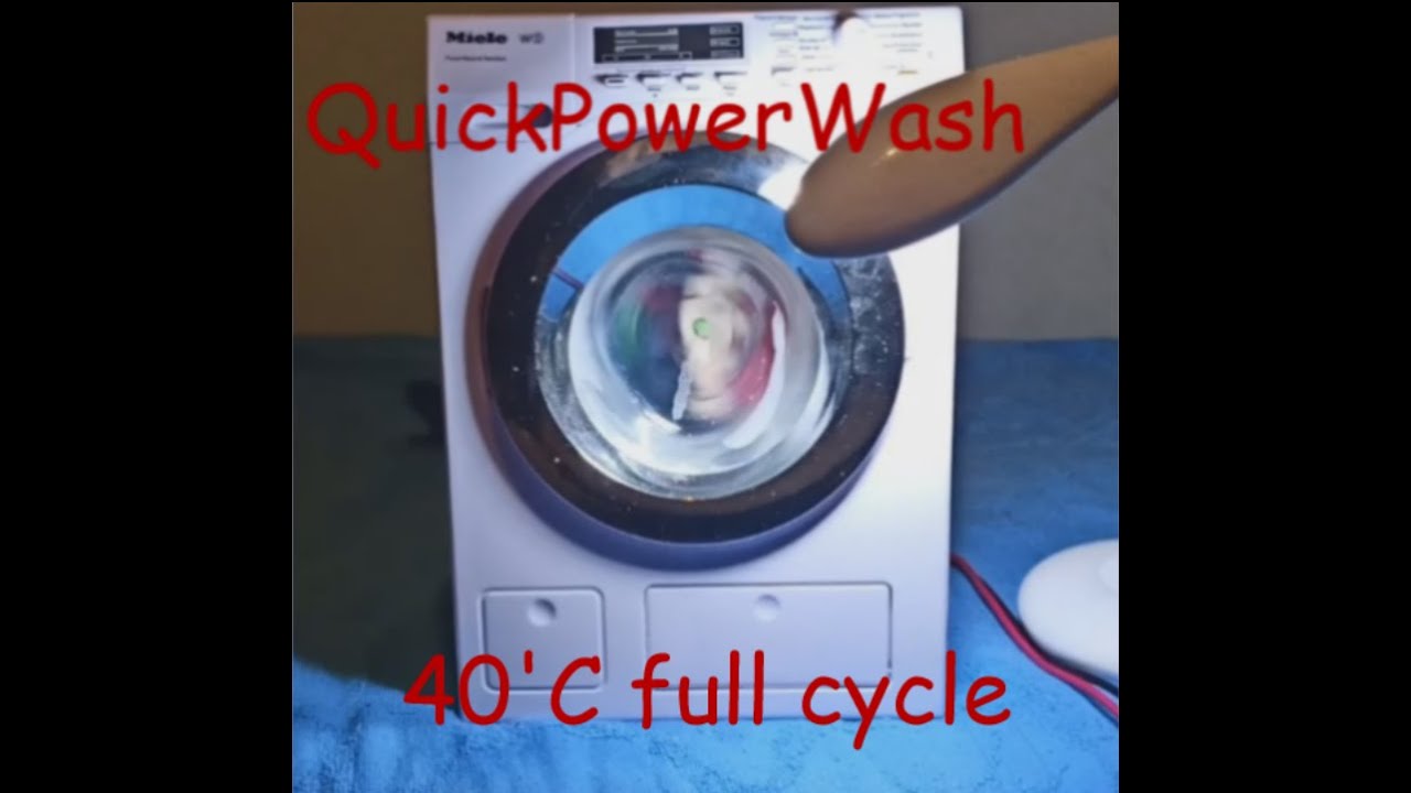 Miele Toy Washing Machine - QuickPowerWash 40'C (Full cycle) - YouTube