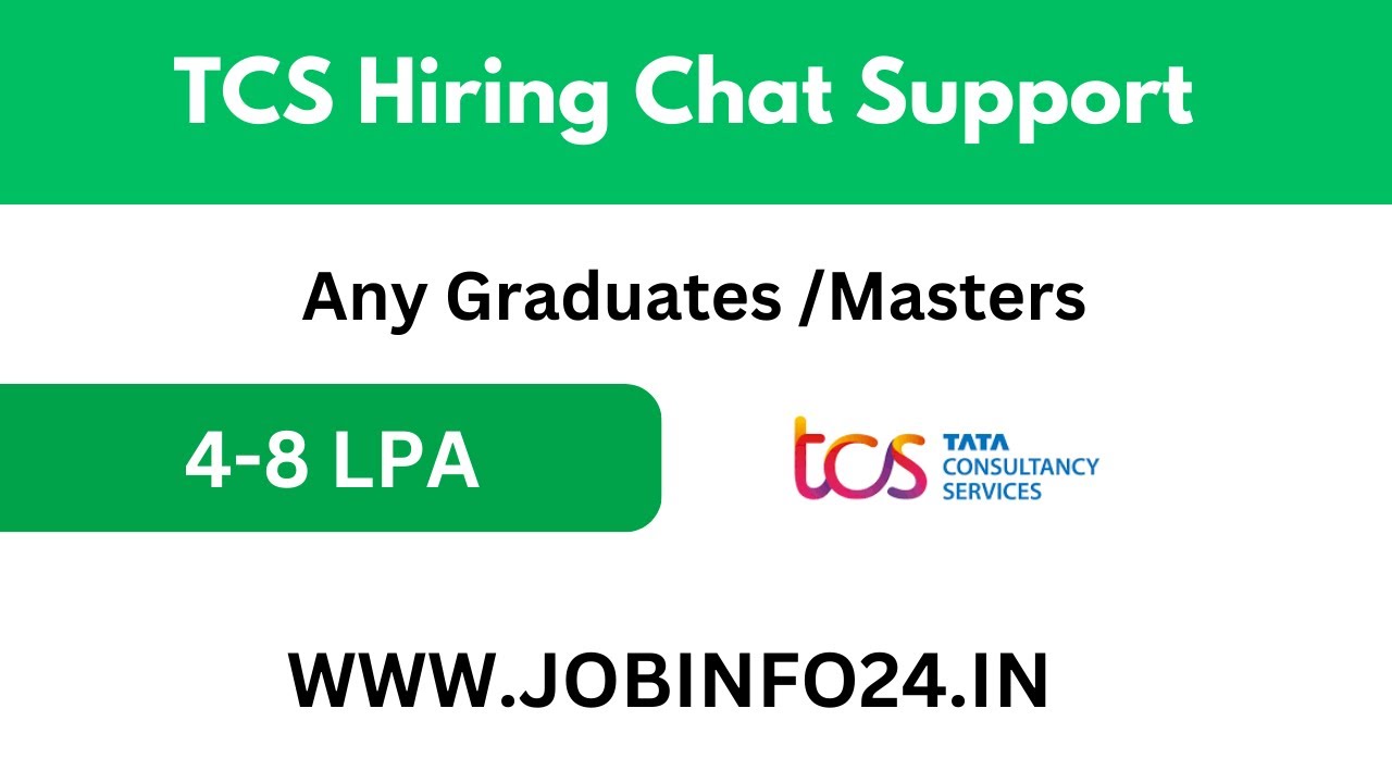 TCS Hiring Chat Support | 12th pass job | work from home jobs | fresher ...