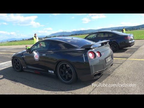 950HP Nissan GT-R R35 Spec-V vs 890HP Audi RS6 4F vs 1200HP Porsche 9ff ...