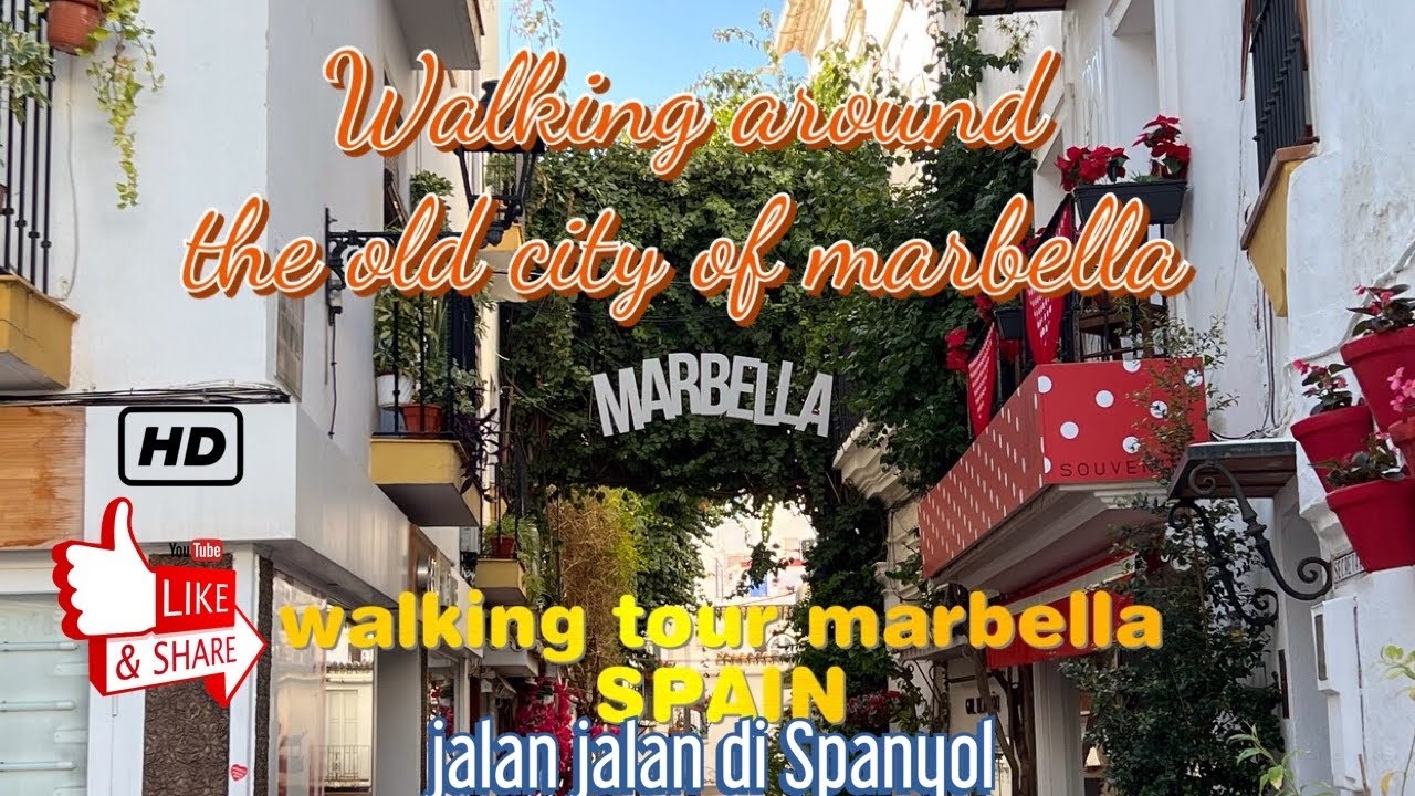 Morning Walk around the old city of marbella Spain - YouTube