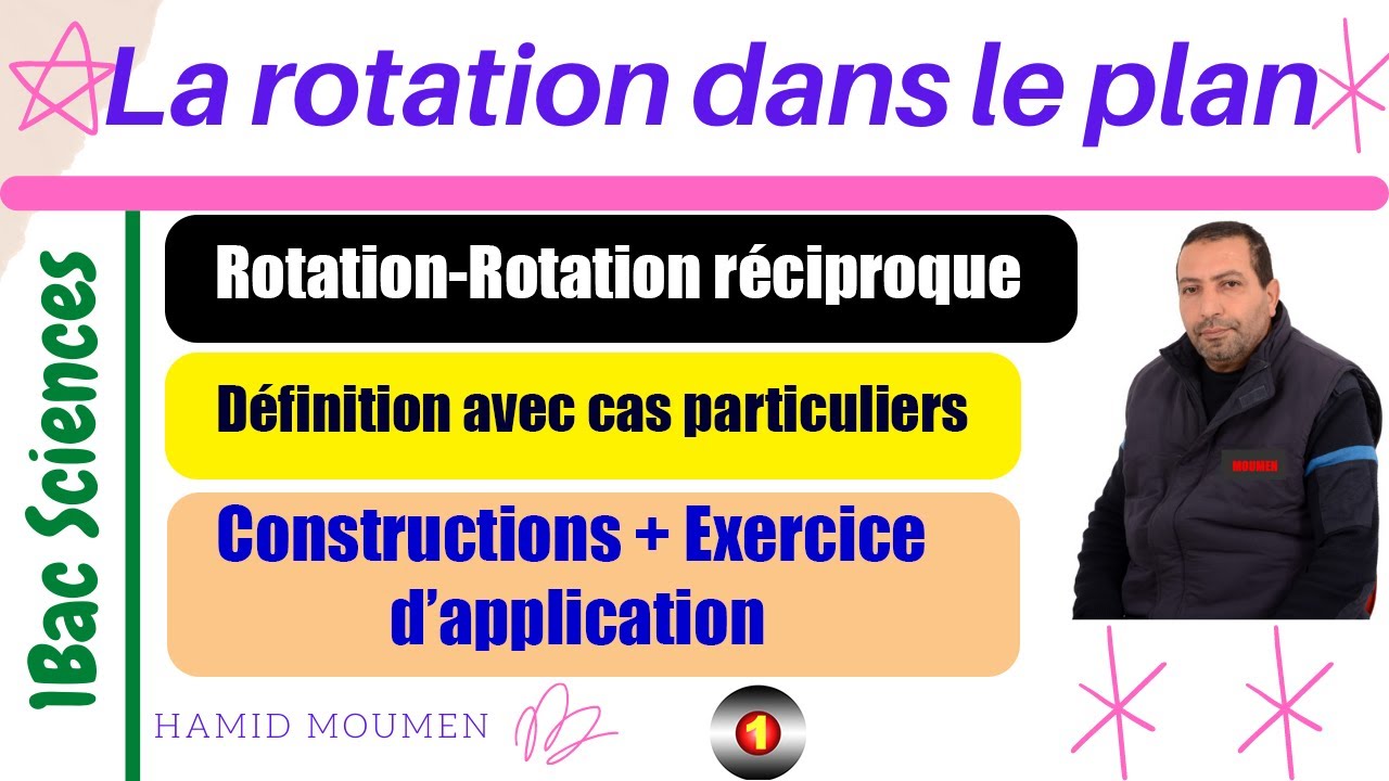 La rotation dans le plan||Définition et construction avec exercice d ...