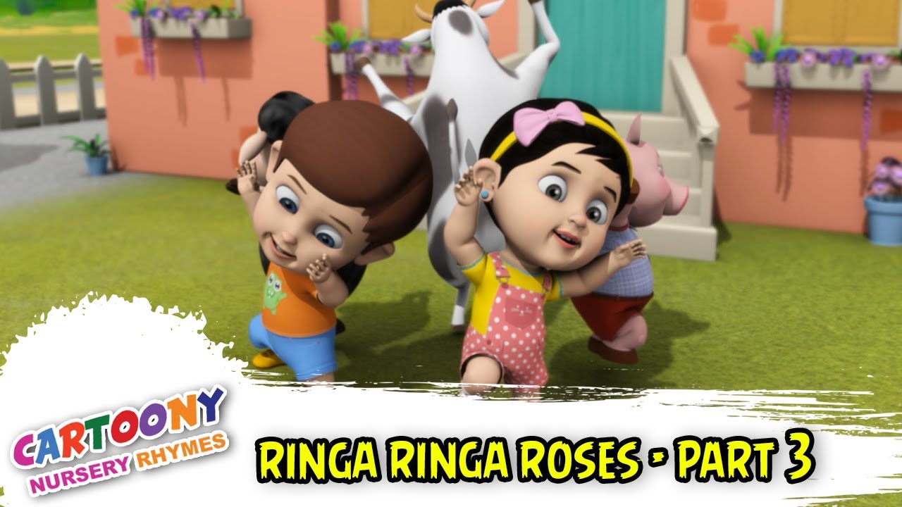Ringa A Ringa Roses Part 3 | Animation English Rhymes for children & Kids | Cartoony Nursery ...