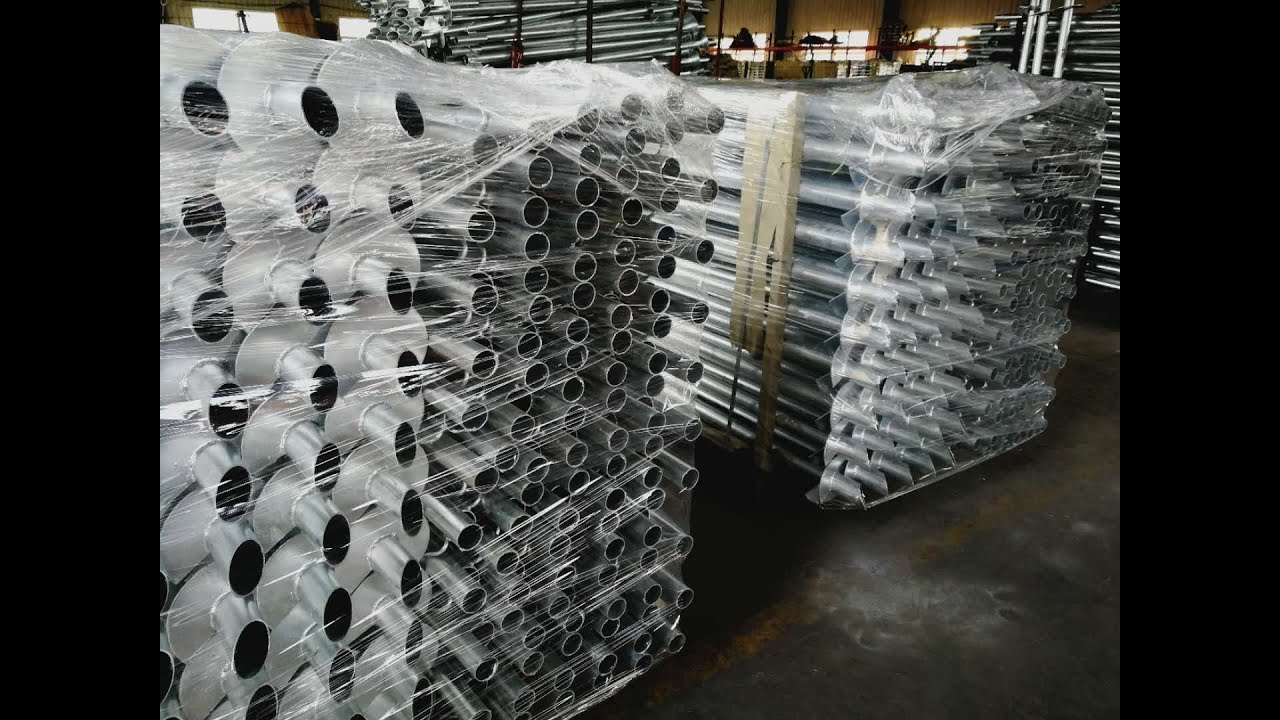 Manufacture Helical Anchor Screw Pile Foundation Steel Shafts - YouTube