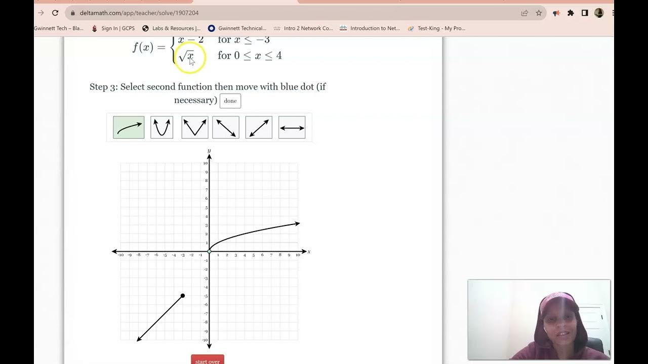 Graphing Piecewise non Linear - YouTube