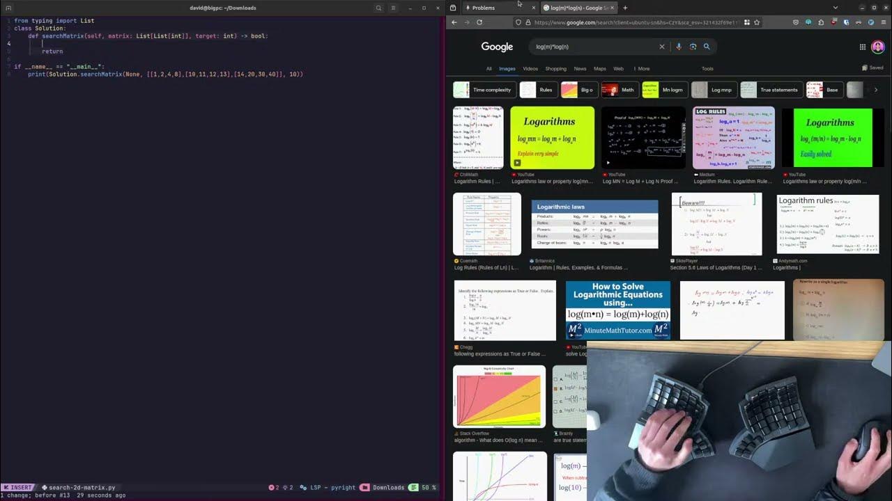 Leetcode + The Odin Project + scheduler development while typing in Neovim - YouTube