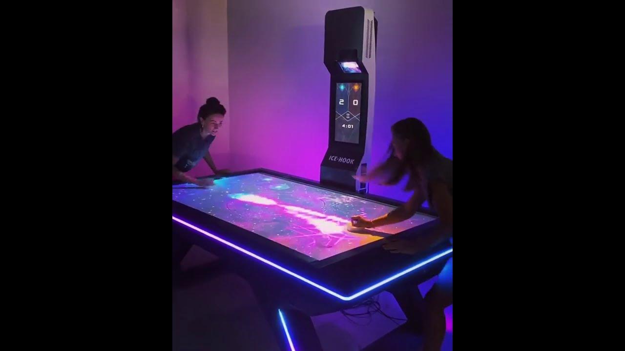 Интерактивный аэрохоккей ICEHOOK в Laserclub BaZa - YouTube