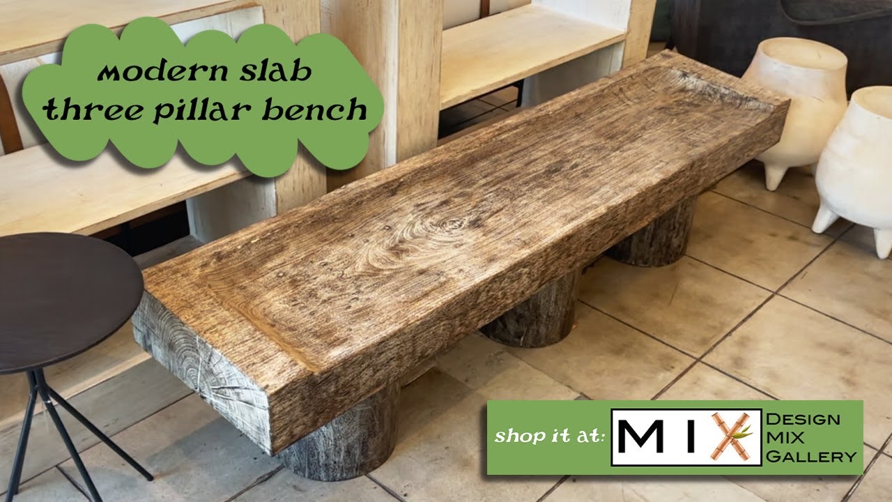 Modern Slab Three Pillar Bench at Design MIX 🙌 - YouTube
