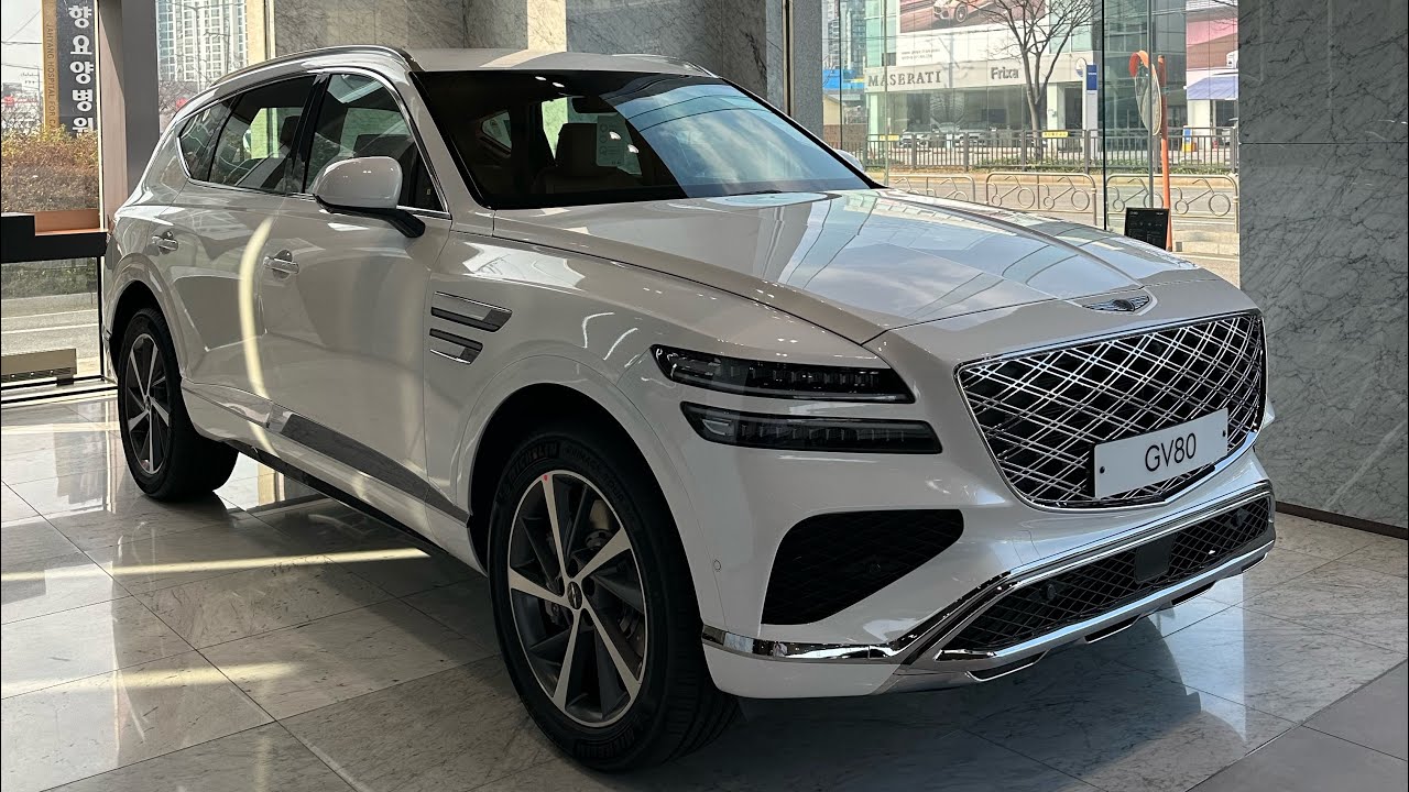 2024 현대 제네시스 GV80 3.5T 페이스리프트 우유니 화이트 내외관 둘러보기 리뷰 genesis GV80 facelift ...