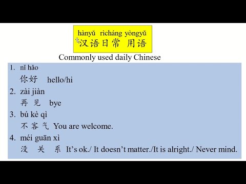 Learn Chinese for beginners-Daily Used Chinese Phrases and Sentences ...