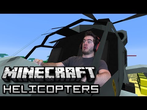 Minecraft: Military Helicopters w/ Weaponry! (Helicopter Mod Showcase ...
