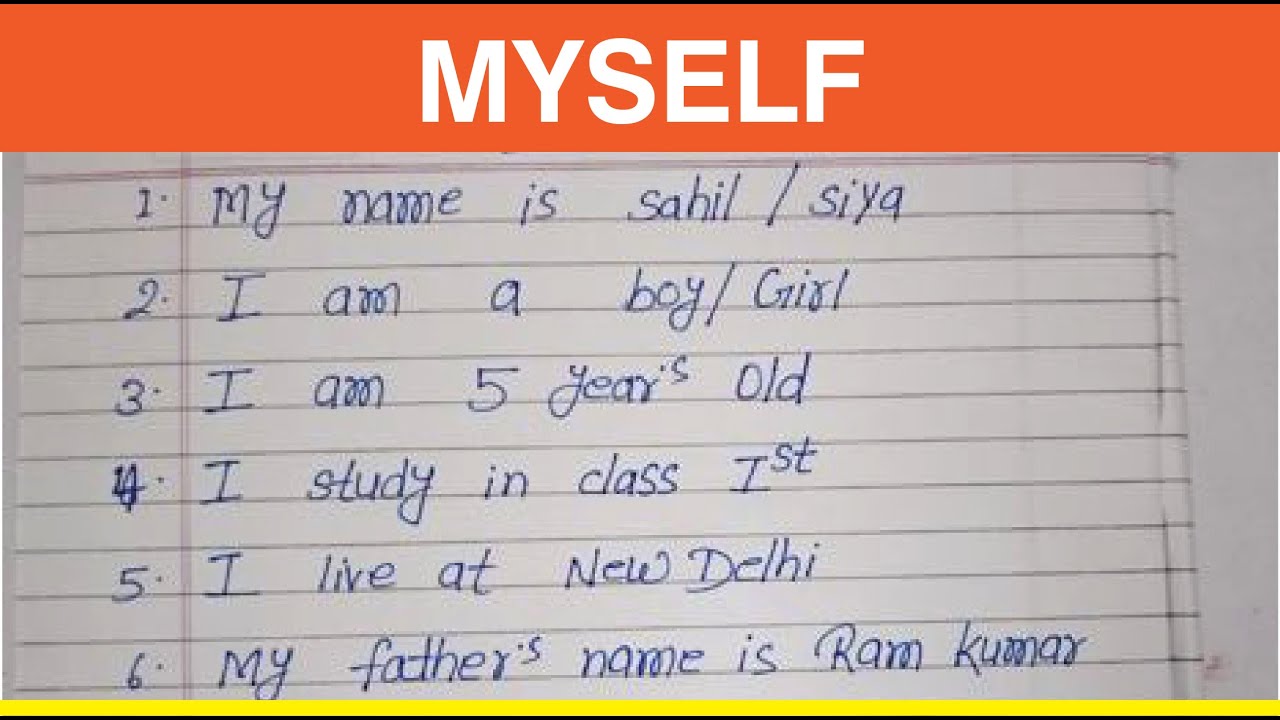 Self Introduction for kids | Myself Speech English |How to introduce ...