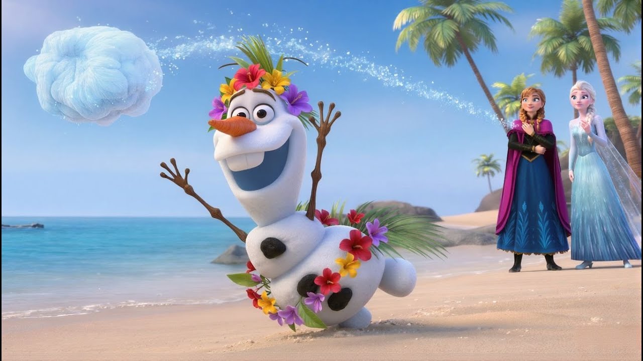 Frozen: El Sueño de Olaf con un Muñeco de Nieve Tropical ☀️ Historia ...