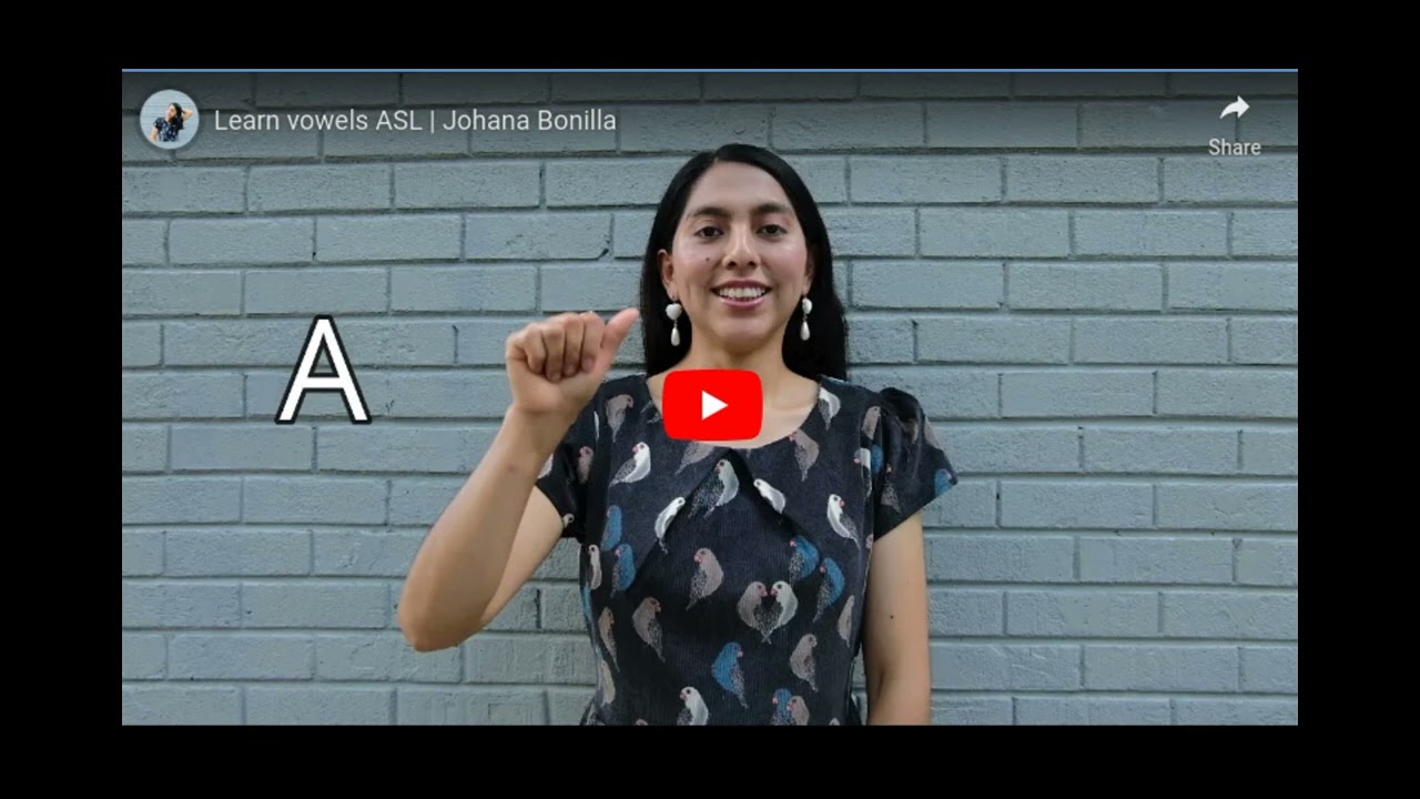 Vowels and greetings in sign language. - YouTube