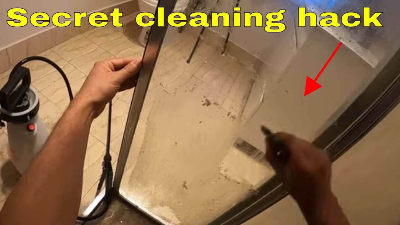 Most satisfying shower cleaning LIFE HACK - YouTube