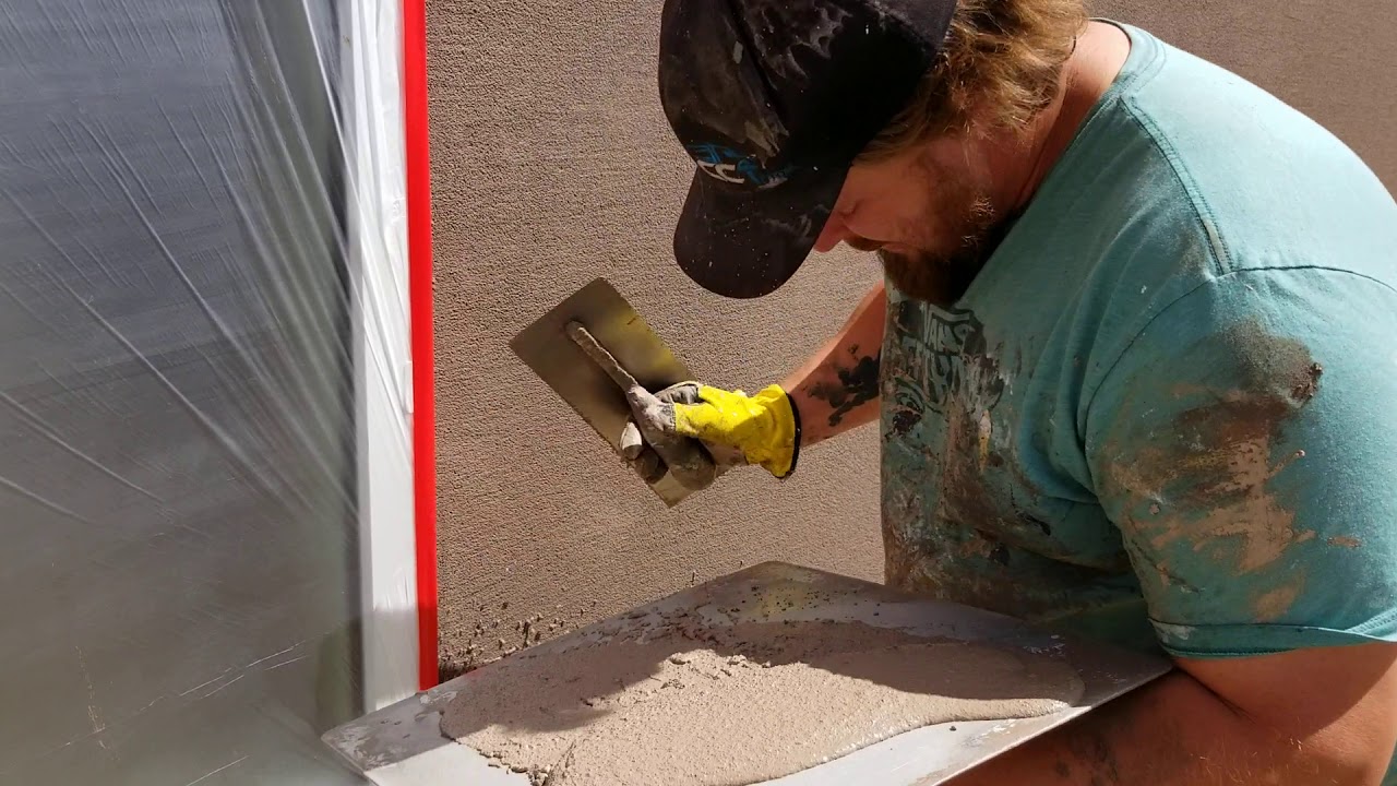 Acrylic Stucco Texture over ICF Foundation - YouTube