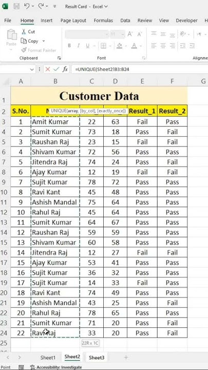 Extract Unique Value in Excel | Unique Formula | #exceltips #exceltricks @tausifeduworld - YouTube