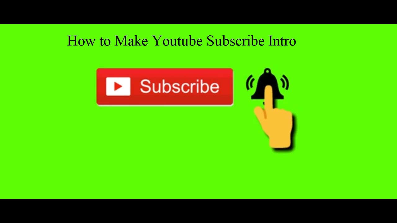 How to make youtube subscribe intro easy just 4 minutes.. - YouTube
