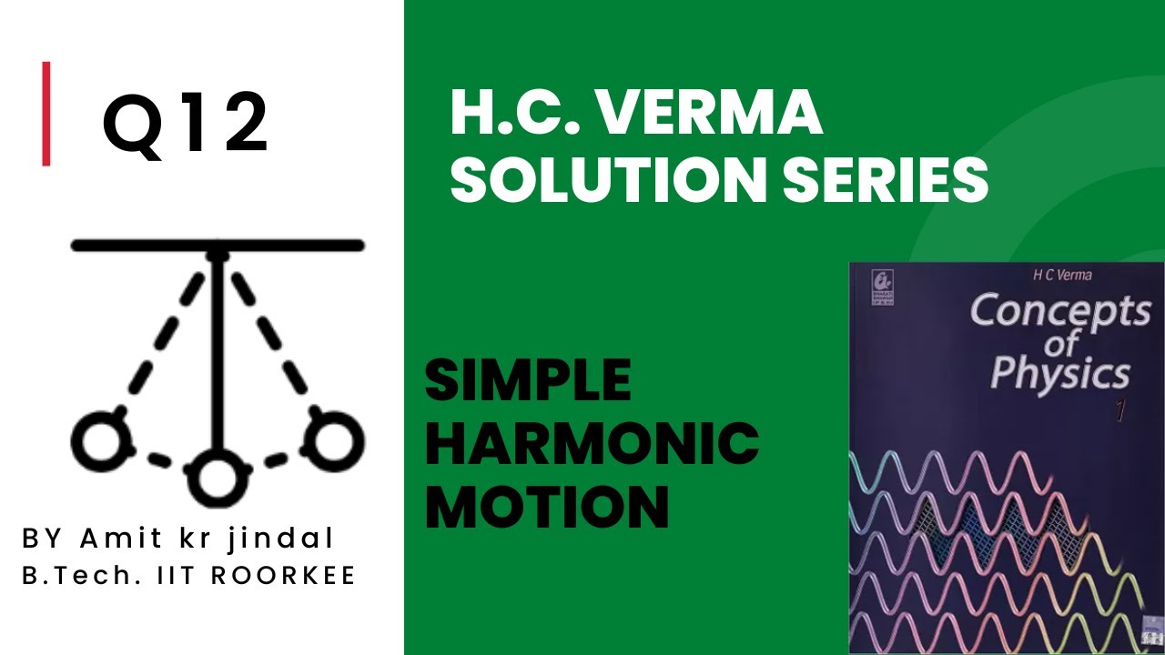 H C VERMA SOLUTIONS|| SIMPLE HARMONIC MOTION (SHM) || Q 12 ||EXERCISE ...