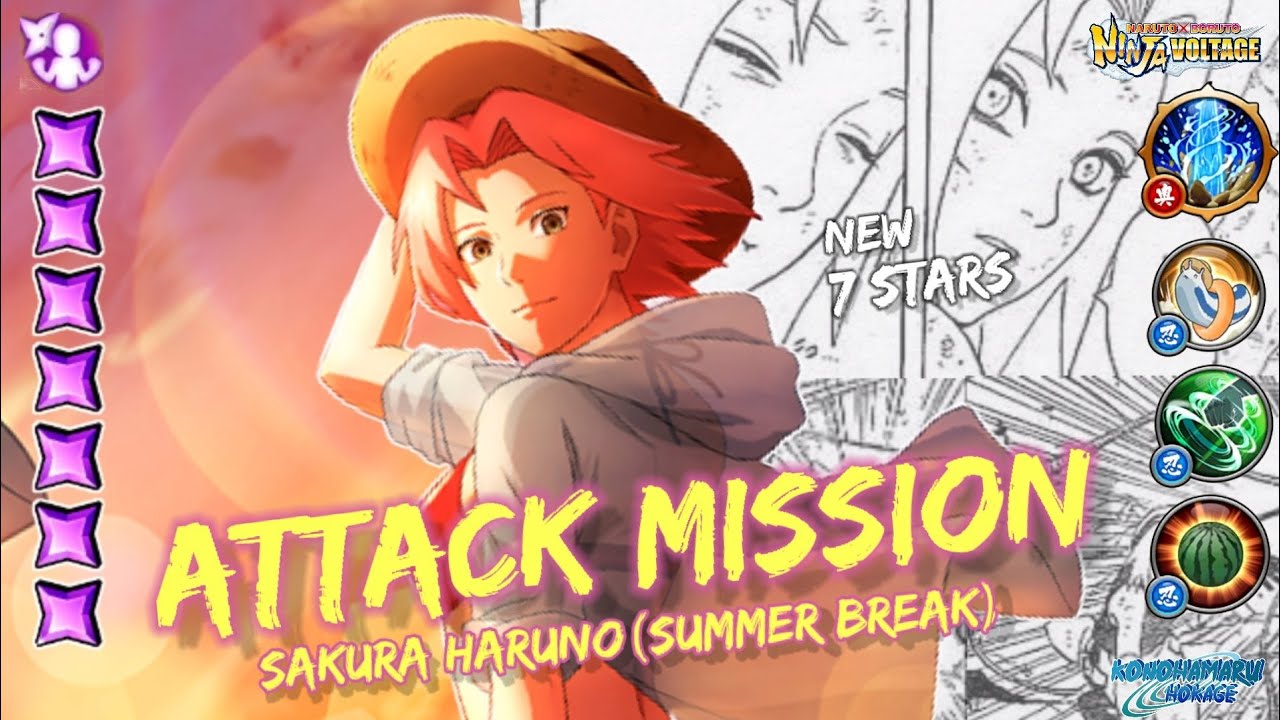 Sakura Haruno (Summer Break) 7 ☆ Attack Mission Gameplay [Boosted ...