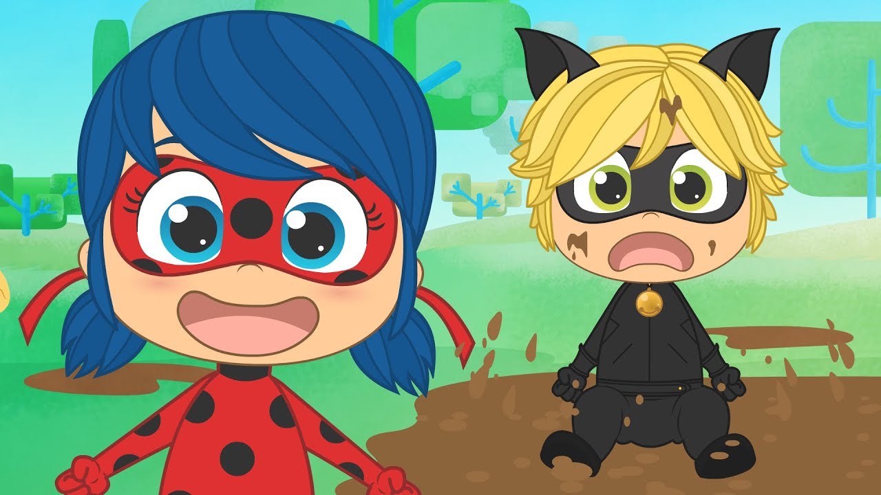 CINCO BEBÉS con Miraculous Ladybug 🐞 Ladybug Cat Noir Antibug Plagg y ...