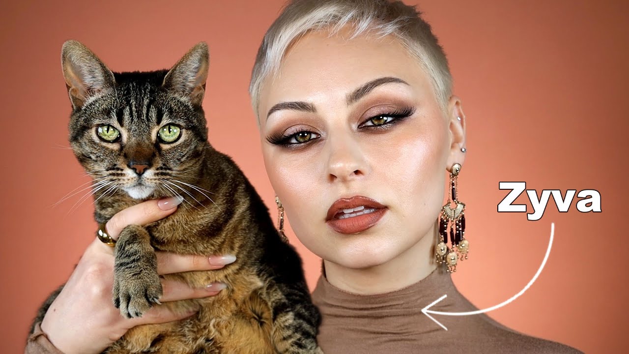 Makeup inspired by my cat - YouTube