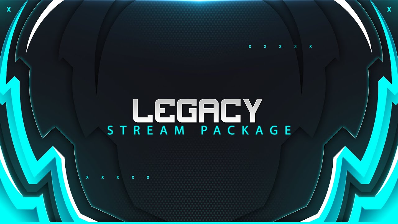 Legacy Twitch Overlay : Cyan Stream Package - YouTube