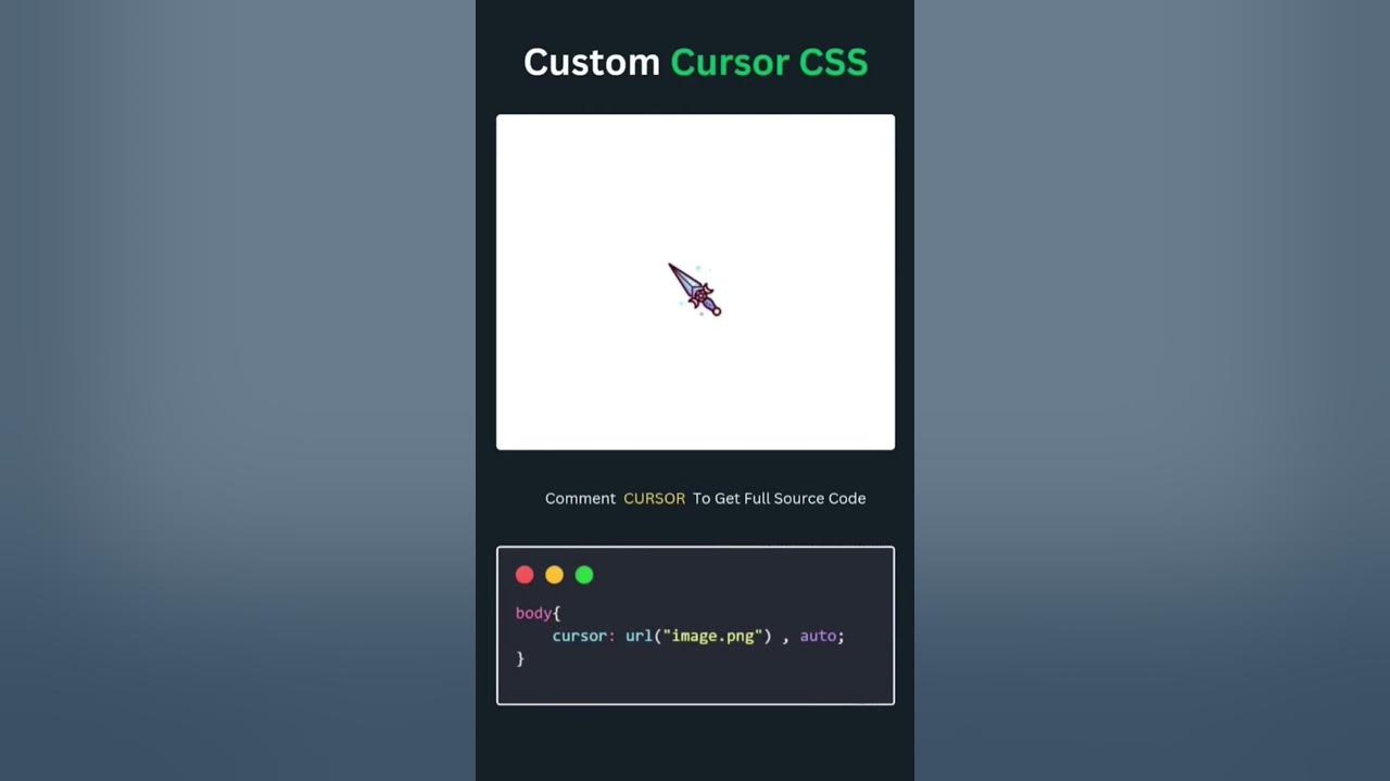 How To Add Custom Cursor Properties Using Css Css Cssanimation Cursor Html Coding