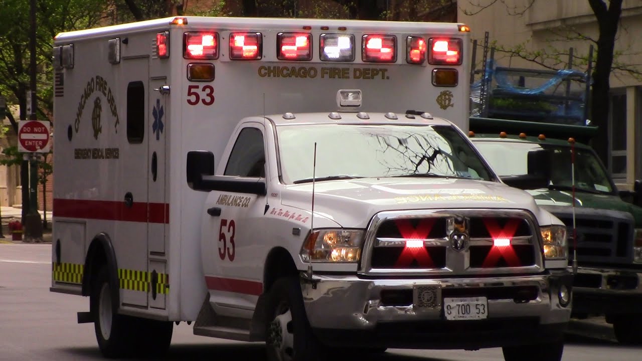 Chicago Fire Dept. Ambulance 53 Transporting - YouTube