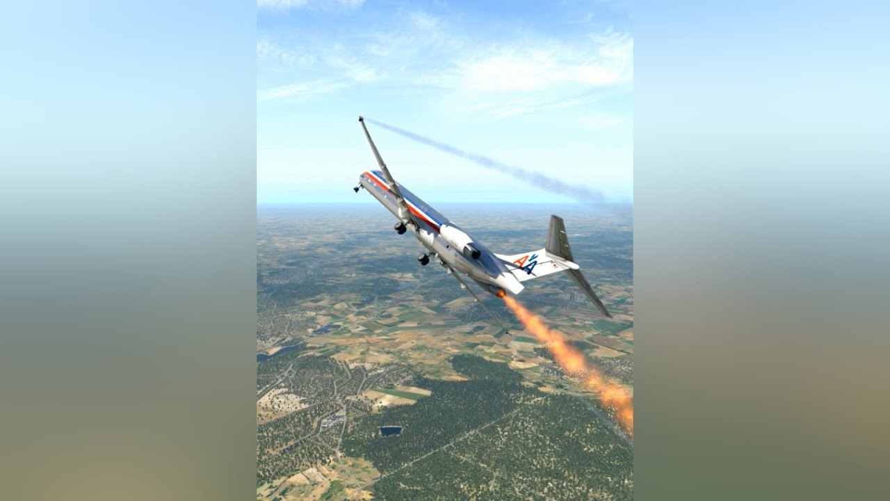 Airplane MD-82 engine caught fire | X-Plane 11 #Shorts - YouTube