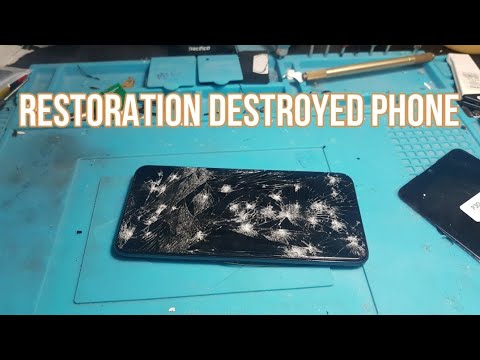 Restoration destroyed abandoned mobile phone, restaurar destruido movil ...