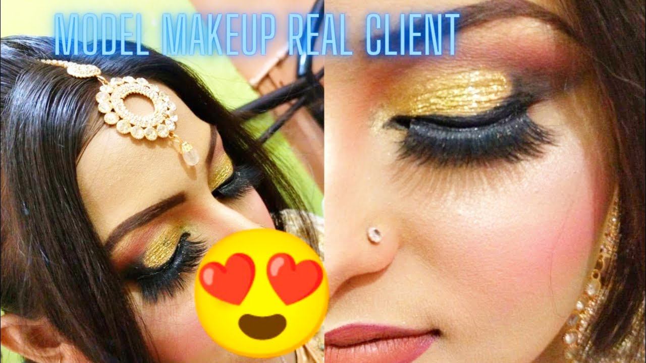 Model makeup (party makeup) ( wedding guest makeup) (heavy glittery ...