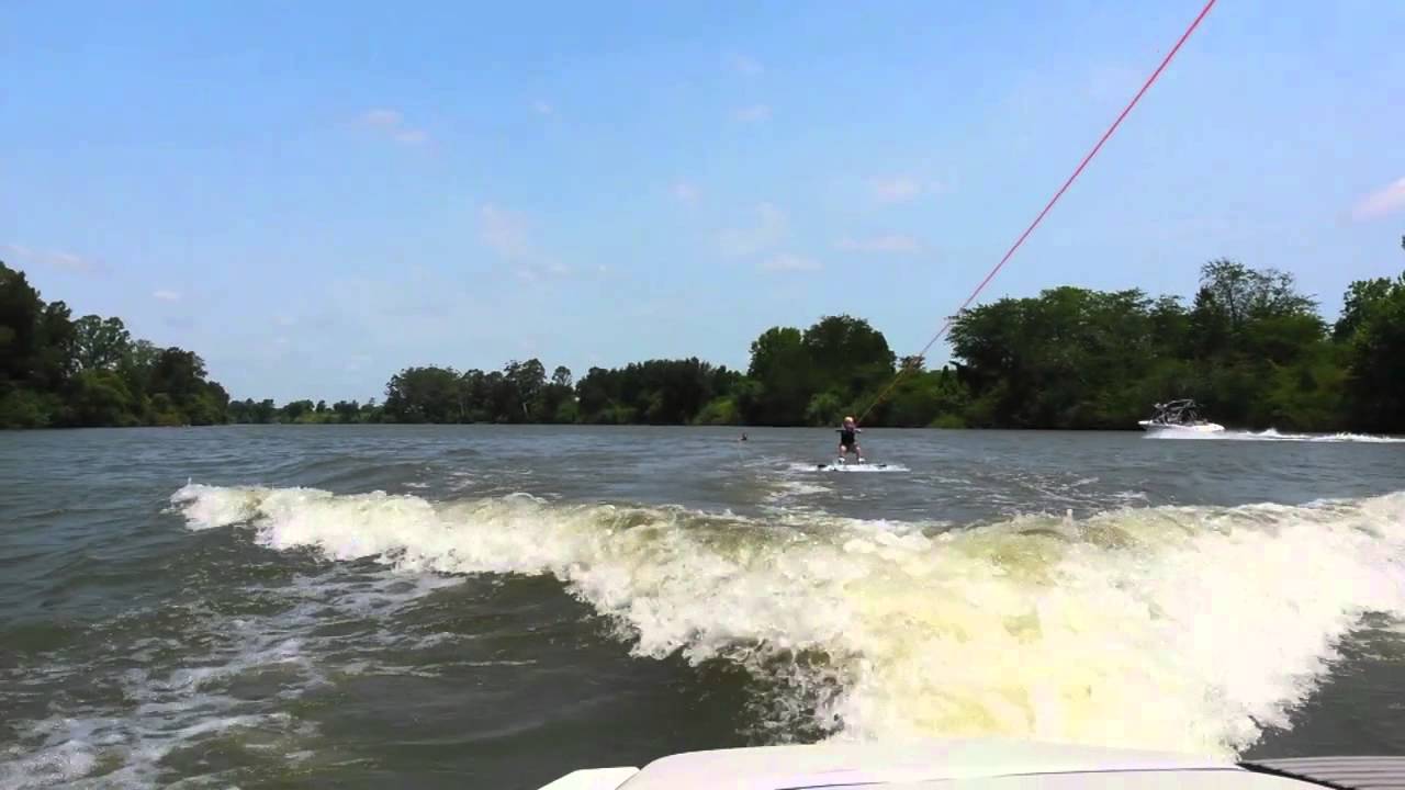 james 4yr old first wakeboard - YouTube