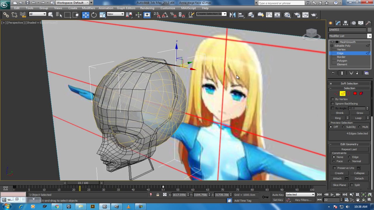 face modeling in 3ds max | 3DsMax Face Modeling (Long version)pt 3 ...