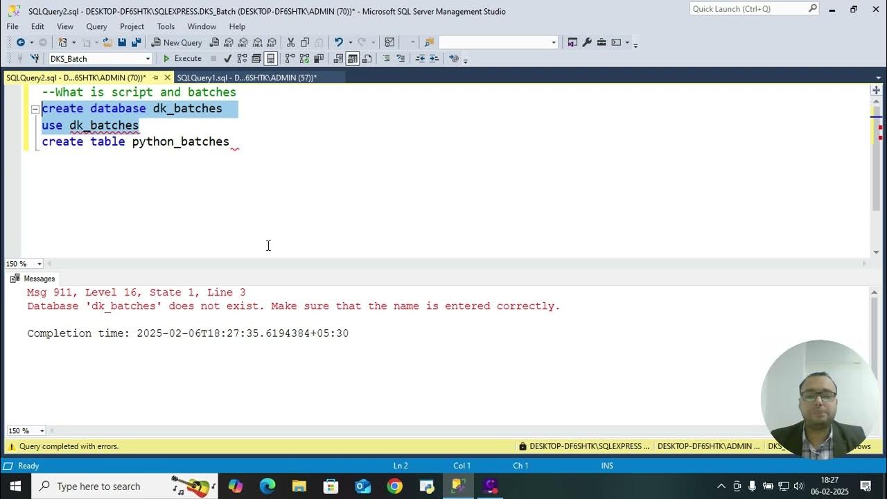 #Batches in SQL - YouTube