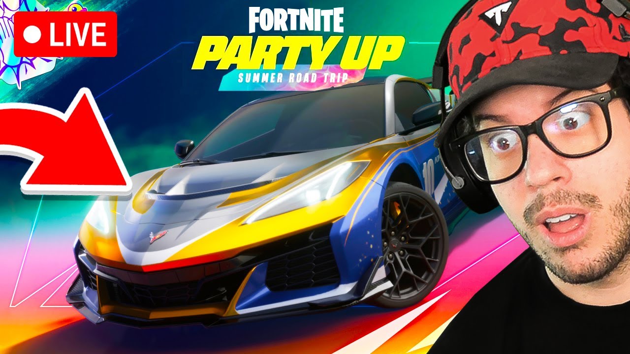 🔴LIVE! - Unlocking *FREE* CORVETTE ZR1 in FORTNITE! - YouTube