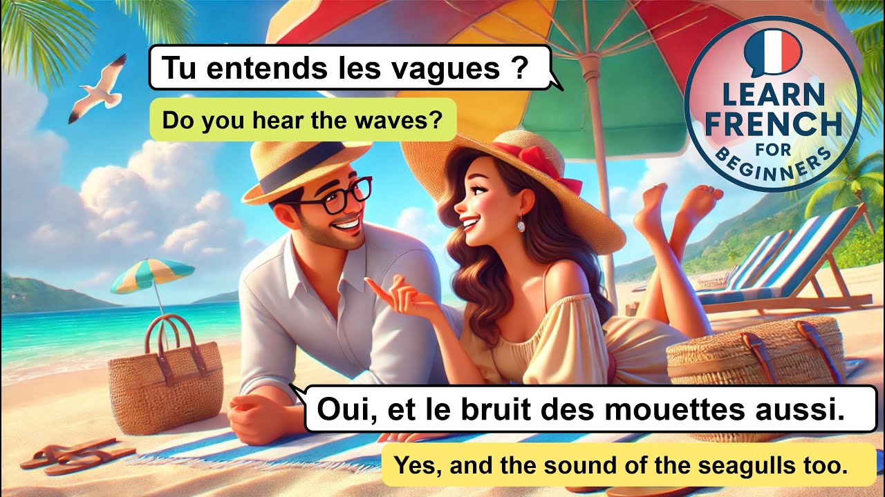 French Conversation at the Beach 🌊 | For Beginners (A1–A2) - YouTube