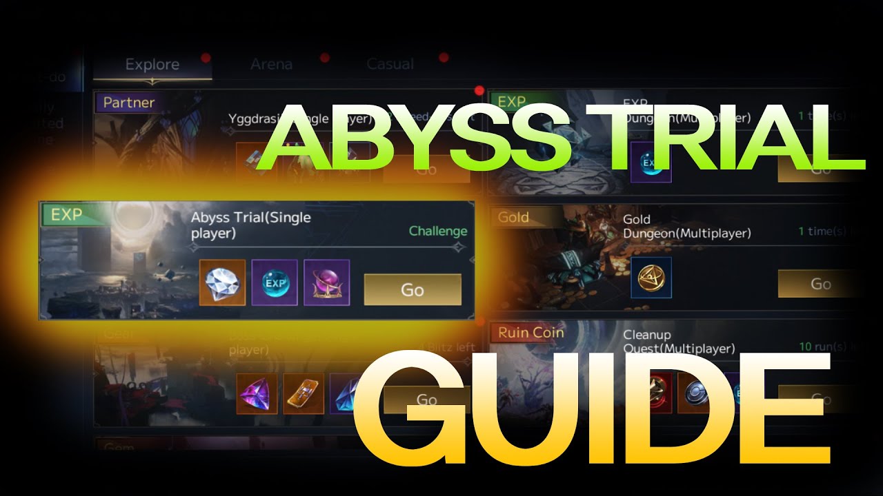 Abyss Trial update version l Chronicle Of infinity - YouTube