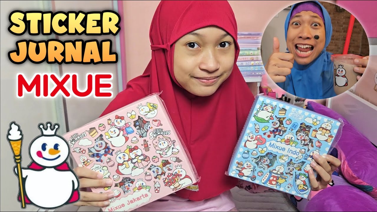 Paket Kejutan Sticker Jurnal Mixue - Jurnal Bercerita Liburan Ke Pantai ♥ Aqilla's Diary - YouTube