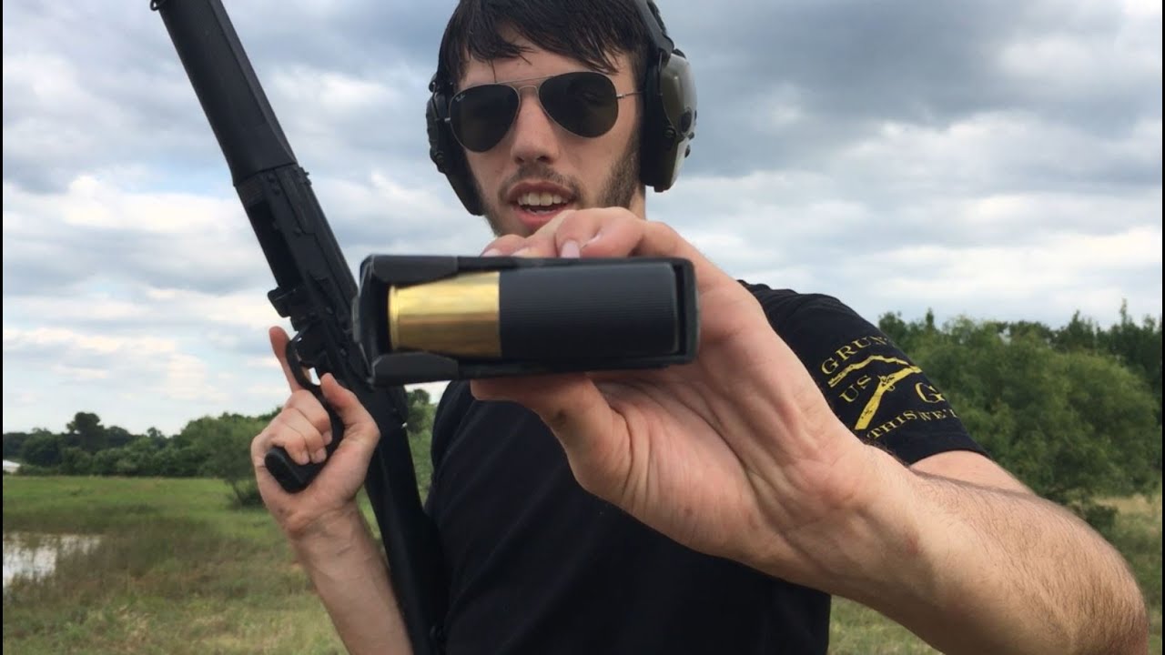 Armor Piercing Incendiary Shotgun Slug VS 1/2in Steel - YouTube