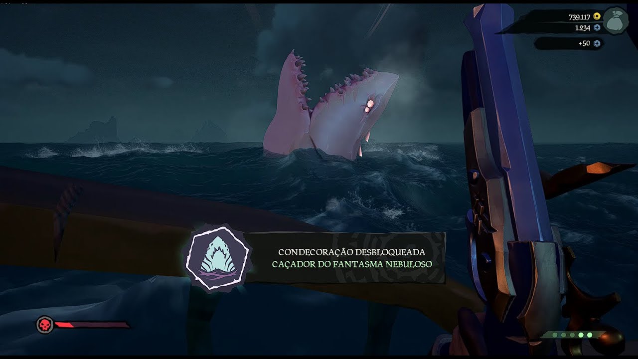 Sea of Thieves - Killing Shrouded Ghost Megalodon / Matando Fantasma ...
