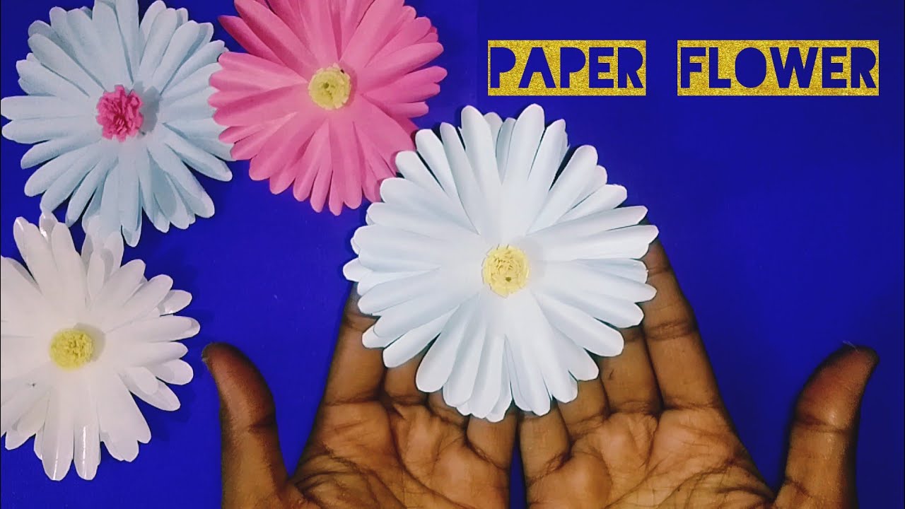 Paper se Flower kaise bnaye | How to make Flower With Colour Paper ...