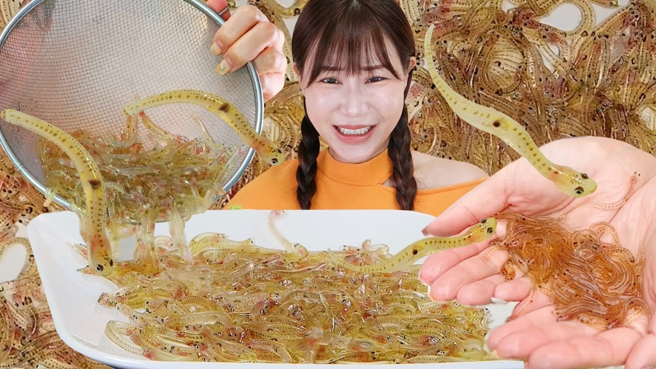 꿈틑 탱글 꼬들 파닥 사백어회 🌊 (병아리) 대환장 파티😋먹방 Live Ice Goby 🐟 Fish Sashimi 死白魚 ...