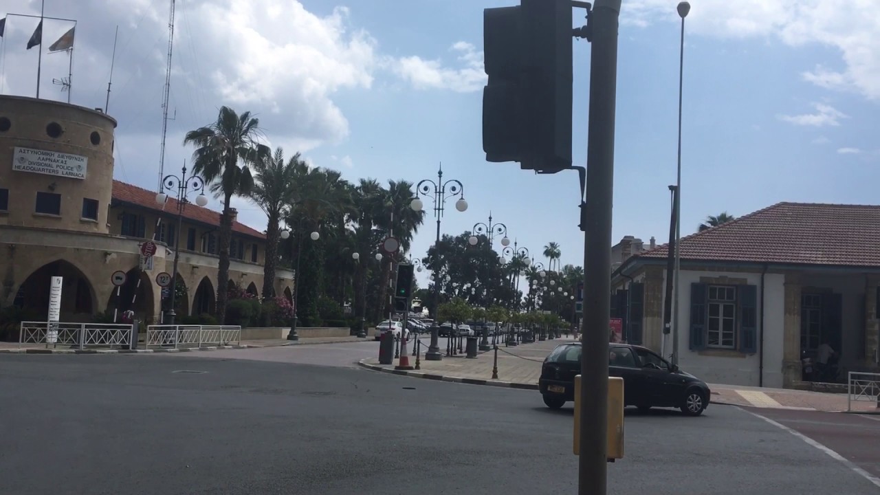 Larnaca Police station busy crossroad - YouTube