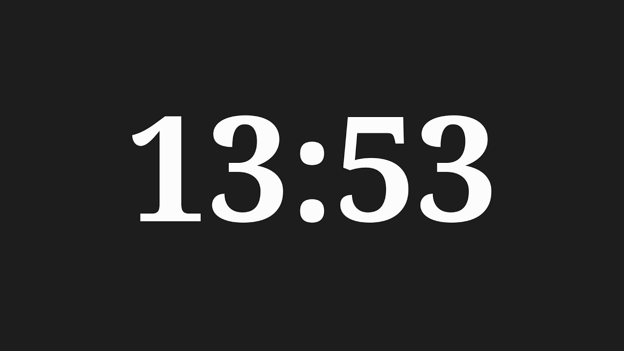 13 Minutes 53 Seconds Countdown Timer - YouTube