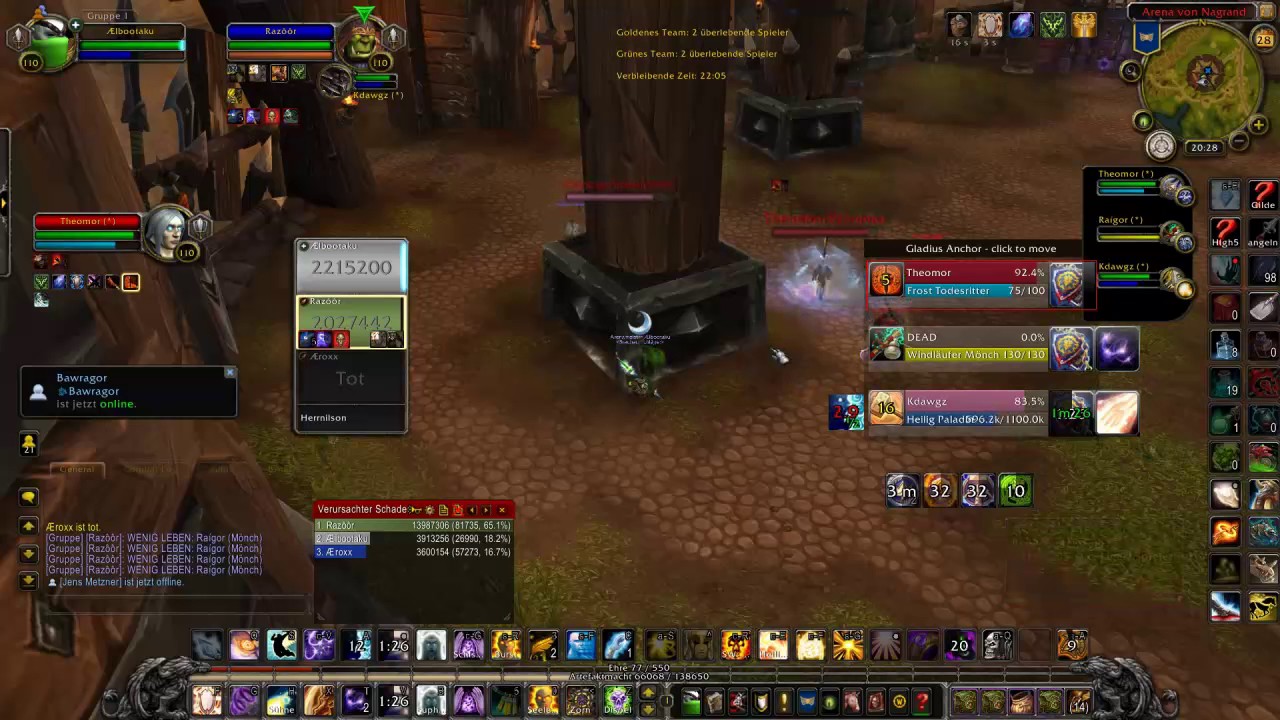 WoW Arena 3s 1,95k+ MMR - Beast Cleave VS Walking Dead - 7.1 - YouTube